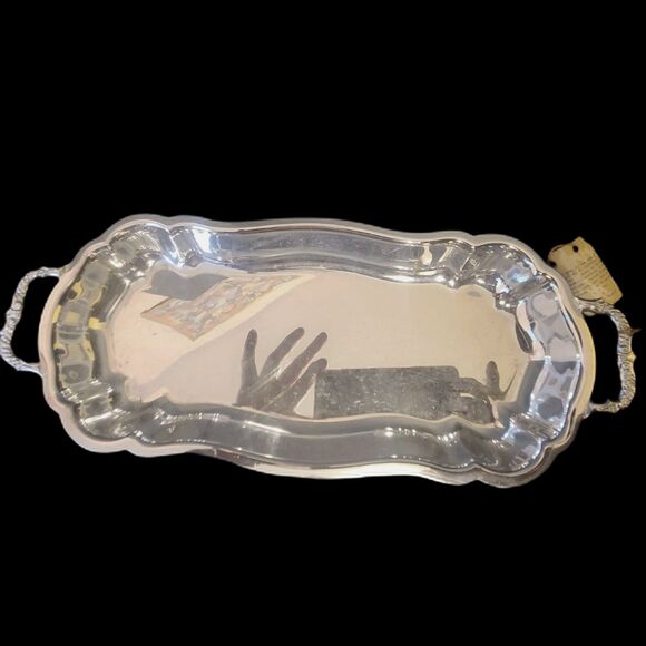 Keystoneware | Dining | Vintage Keystoneware Footed Oblong Silver Tray ...